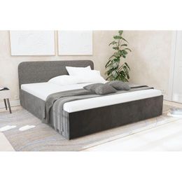 Westfalia Schlafkomfort Polsterbett &raquo;Shawn&laquo; zwei verschiedene Liegeh&ouml;hen w&auml;hlbar grau Bezug Kopfteil: Teddy-Stoff: 100% Polyester, Bezug Bettgestell: Microvelours 100% 