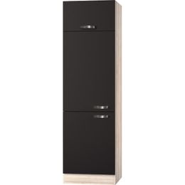 Optifit K&uuml;hlumbauschrank &raquo;Faro&laquo;, mit Metallgriffen, Breite 60 cm grau akaziefarben, B/H/T: 60cm x 206,8cm x 57,1cm, T&uuml;ren: 2 Stk.
