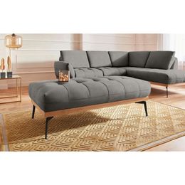 exxpo - sofa fashion Hocker &raquo;Palic, moderner Polsterhocker mit tollen Verarbeitungsdetails&laquo; beige B/H/T: 139cm x 47cm x 71cm, Webstoff Premium