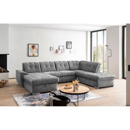 exxpo - sofa fashion Wohnlandschaft &raquo;Durango, aufwendige Sitz- und R&uuml;ckenverarbeitung, bequem, U-Form&laquo; inkl. Kopfteilverstellung, wahlweise mit 