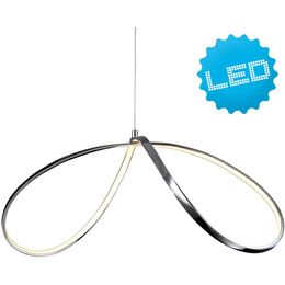 N&auml;ve n&auml;ve LED Pendelleuchte &raquo;"Loop Line"&laquo; 1 Stk. Warmwei&szlig; modernes Design; angenehmes Licht silber &Oslash; 32cm H: 120cm, 1 Stk.