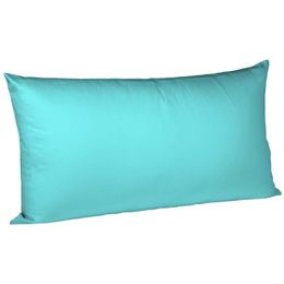 Fleuresse Kissenbezug &raquo;Colours Mako Satin, 100% Baumwolle, mit Rei&szlig;verschluss&laquo; Mako Satin, gl&auml;nzend, glatt, Premium Qualit&auml;t blau Mako-Satin, Mako-