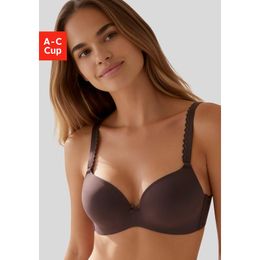 s.Oliver Damen s.Oliver Bralette-BH &raquo;Camille&laquo; ohne B&uuml;gel, mit verzierten Tr&auml;gern braun 75, Cup C