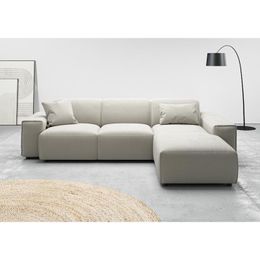 Home Affaire Ecksofa &raquo;Glimminge L-Form auch in Breitcord, Feincord + Easy care-Bezug,&laquo; Breite 264, Zierkissen grau 100% Polyester B/H/T: 264cm x 71cm 