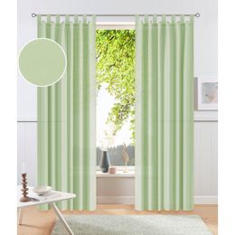 OTTO home Vorhang &raquo;Raja&laquo; Schlaufen 2 Stk. tlg. 2er-Set, Bestseller, einfarbig, modern, pflegeleichte Mikrofaser Polyester, Recyceltes Material 225cm, 