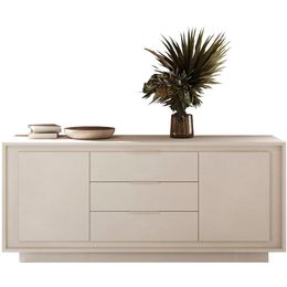 Home Affaire Sideboard &raquo;Sky, B/T 180/50 cm, Kommode/Stauraumschrank, 2 T&uuml;ren, 3 Schubk&auml;sten&laquo; Softclosing, Korpus & Front 22 mm stark, Rahmen-Optik, 