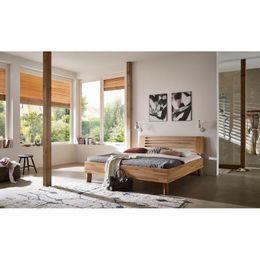 Home Affaire Massivholzbett &raquo;Chavot III&laquo; wahlweise in Kernbuche oder Wildeiche erh&auml;ltlich braun Liegefl&auml;che L&auml;nge B: 200cm x 160cm, H&ouml;he Bett: 77cm 