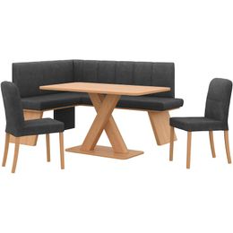 OTTO home Eckbankgruppe &raquo;Nina&laquo; Set, 4er, 4 Stk. tlg. Sitzgruppe Esszimmer St&uuml;hle Tisch und Bank bequem gepolstert schwarz 90% PES, 5% Nylon, 5% Rayon 
