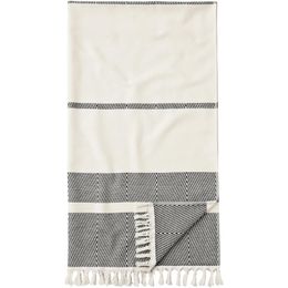Egeria Hamamtuch &raquo;Pestemal Herri&laquo; 100x180 cm, mit Muster & Fransen, ideal als Strandtuch grau Hamam Frottier, Obermaterial: 100% Baumwolle B/L: 100cmx180cm, 