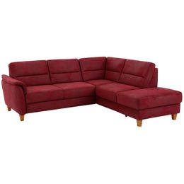 Home Affaire Ecksofa &raquo;Palmera L-Form, B: 236 cm&laquo; optional Schlaffunktion & Bettkasten, Federkern rot 100% Polyester;Struktur (100% Polyester);Luxus-