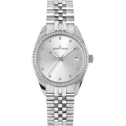 Jacques Lemans Damen Quarzuhr &raquo;Derby&laquo; Armbanduhr, Damenuhr, Edelstahlarmband, analog, Tag Einheitsgr&ouml;&szlig;e