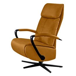 W.Schillig Relaxsessel &raquo;rumbaa&laquo; wahlweise mit Doppelmotor, in Gr&ouml;&szlig;en S, M & L, mit 5-Sternfu&szlig; gelb Stoff S37 (100% Polyester): Luxus-Microfaser in 