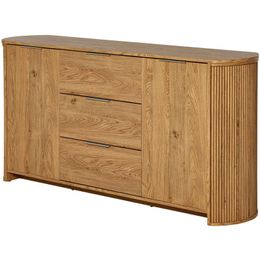 Jahnke TV-Board &raquo;MOON TV 175&laquo; 1 Stk. tlg. Sideboard, 2 T&uuml;ren & 3 Schubladen, abgerundet, Breite ca. 160 cm braun Holzwerkstoff B/H/T: 160cm x 80cm x 39cm,