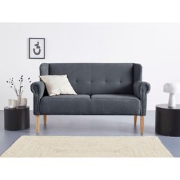 Home Affaire K&uuml;chensofa &raquo;Moro Couch mit Federkern, bequem, Breite&laquo; in verschiedenen Stoffe und Farben grau Microfaser in Antiklederoptik (92% 