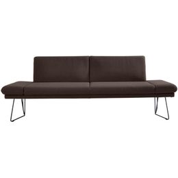 K+w Komfort & Wohnen K+W Komfort & Wohnen Essbank &raquo;Pego Polsterbank&laquo; Seitenteilverstellung, wahlweise in 206 oder 226cm braun B/H/T: 226cm x 88cm x 66cm, Flachgewebe Q2 