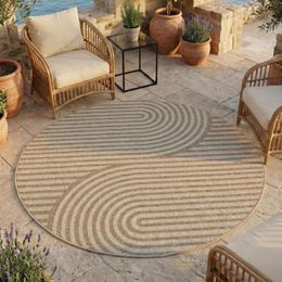 Outdoorteppich, H:5mm &Oslash;:200cm, beige, Ayyildiz Teppiche, Polypropylen, Teppiche, "DESERT 1301 , auch als L&auml;ufer und Rund erh&auml;ltlich", In und Outdoor,