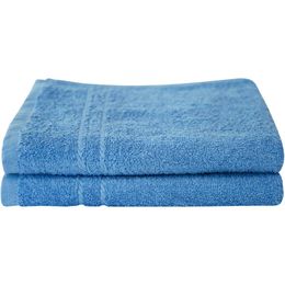 Dyckhoff Handt&uuml;cher &raquo;Kristall&laquo; mit Bord&uuml;ren blau Frottier, Obermaterial: 100% Baumwolle B/L: 50cmx100cm, 2 Stk., Frottier