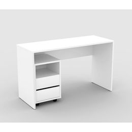 Home Affaire B&uuml;rom&ouml;bel-Set &raquo;Agapi&laquo; Set, 2 Stk. tlg. bestehend aus Schreibtisch und Rollcontainer im modernen Design wei&szlig; Holzwerkstoff, Melamin B/H/T:
