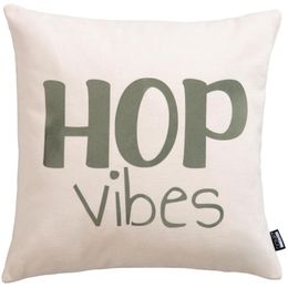 done. Dekokissen &raquo;HOB VIBES&laquo; Weicher Chenille-Stoff Kuschelige Beflockung Polyester B/L: 45cm x 45cm, 1 Stk.