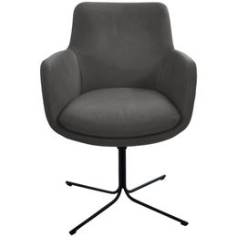 K+w Komfort & Wohnen K+W Komfort & Wohnen Esszimmerstuhl &raquo;Pego Drehstuhl&laquo; () filigranem 4-Fu&szlig;-Gestell in schwarz schwarz B/H/T: 59cm x 84cm x 65cm, Microfaser 925