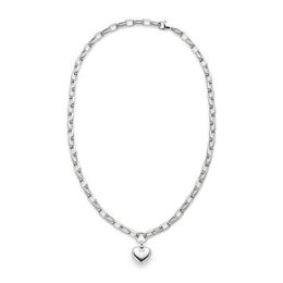 s.Oliver Damen s.Oliver Kette mit Anh&auml;nger &raquo;Chunky Heart, Herz&laquo; silber Edelstahl, L: 55 B: 6,7mm