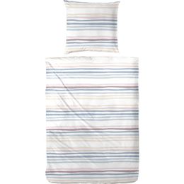 Primera Bettw&auml;sche &raquo;Perkal Bettw&auml;sche Bingo&laquo; 2 Stk. mit kr&auml;ftigen Streifen rot Perkal, Obermaterial: 100% Baumwolle B/L: 135cm x 200cm, 1 Stk., 1 Stk., Perkal