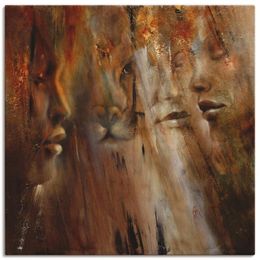 Artland Leinwandbild &raquo;Gesichter&laquo; Animal Fantasy 1 Stk. tlg. auf Holzrahmen gespannt braun Leinwand B/H/T: 100cm x 100cm, Leinwandbild Animal Fantasy 