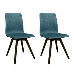 OTTO home Esszimmerstuhl &raquo;Rania&laquo; (Set) 2 Stk.Massivholzgestell, mit Keder blau Holzwerkstoff, Massivholz B/H/T: 45cm x 91cm x 55cm, 2 Stk., 