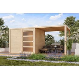 Konifera Gartenhaus &raquo;Coiba 1&laquo; inkl. Anbaudach Massivholz ohne Fu&szlig;boden, ohne Dacheindeckung