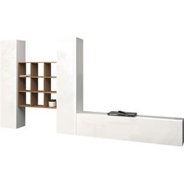 Home Affaire Wohnwand &raquo;Maruska&laquo; 1 Stk. tlg. grau Holzwerkstoff B/H/T: 320cmcm x 180cmcm x 30cmcm