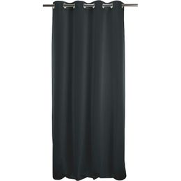 Apelt Vorhang &raquo;4362 Rips Uni&laquo; &Ouml;sen 1 Stk. tlg. Wasser- und Schmutzabweisend schwarz Jacquard, Baumwolle, Polyester 245cm, &Ouml;sen, 130cm