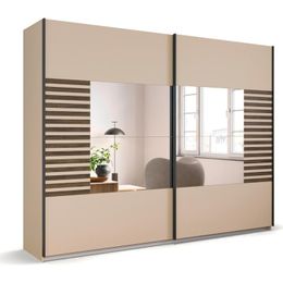 Rauch Schwebet&uuml;renschrank &raquo;Kleiderschrank Schrank Garderobe Schlafzimmerschrank BAREA&laquo; Front- Auflage in moderner Lamellen-Optik und Spiegel MADE IN 