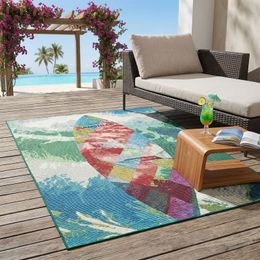 Sansibar Teppich &raquo;Rantum Beach SA-024&laquo; rechteckig 5 mm H&ouml;he Flachgewebe, modernes Design, Motiv Surfboard, In- & Outdoor geeignet bunt Polypropylen B : 160cm 1
