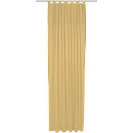 Adam Vorhang &raquo;Uni Collection light&laquo; Schlaufen 1 Stk. tlg. aus 100% Bio-Baumwolle gelb Baumwolle (Bio-Baumwolle) 155cm, Schlaufen, 142cm