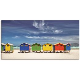 Artland Wandbild &raquo;Bunte Strandh&auml;user bei Kapstadt&laquo; Strandbilder 1 Stk. tlg. als Alubild, Leinwandbild in verschied. Gr&ouml;&szlig;en bunt B/H/T: 40cm x 20cm, 