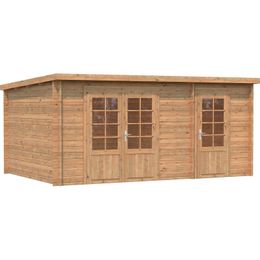Palmako Gartenhaus &raquo;Ella&laquo; 13,1 m&sup2; braun Massivholz ohne Fu&szlig;boden, ohne Dacheindeckung