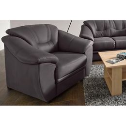 Sit & More sit&more Sessel &raquo;Savoni&laquo; braun NaturLEDER : Bitte beachten Sie, dass Lederbez&uuml;ge mehr N&auml;hte aufweisen als Stoffbez&uuml;ge.;Struktur ( 100% Polyester);