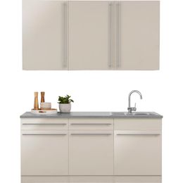 Wiho-K&uuml;chen wiho K&uuml;chen K&uuml;che &raquo;Chicago&laquo; inklusive Sp&uuml;le, Breite 180 cm beige B/H/T: 180cm x 60cm