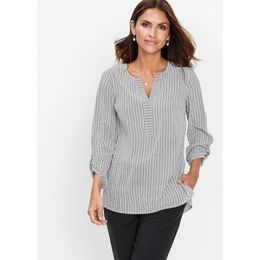 bonprix Damen bonprix Tunika &raquo;Tunika&laquo; eleganter Stil, gerade Passform, mit V-Ausschnitt, aus Polyester schwarz 40