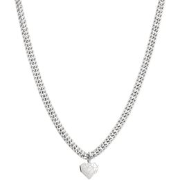 Liebeskind Berlin Damen Kette mit Anh&auml;nger &raquo;Schmuck Geschenk Edelstahl Halskette Herz&laquo; silber Edelstahl, L: 45 B: 4mm
