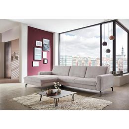 Die PlanBar Ecksofa &raquo;MP-IN20110 L-Form mit Federkern-Polsterung&laquo; optional mit Funktionen erh&auml;ltlich rosa 100% Polyester B/H/T: 302cm x 87cm x 178cm, 