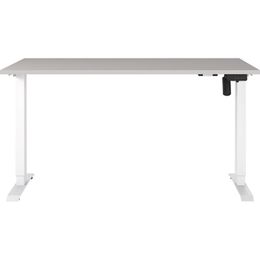 Germania Schreibtisch &raquo;Boras&laquo; Breite 120/140/160/180 cm, Metallgestell, elektrisch h&ouml;henverstellbar wei&szlig; B/H/T: 140cm x 120cm x 80cm, Gestellfarbe 
