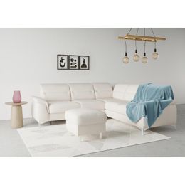 Sit & More sit&more Ecksofa &raquo;Sinatra L-Form&laquo; optional mit Kopfteilverstellung und Armteilfunktion beige 100% Polyester B/H/T: 251cm x 85cm x 231cm, Luxus-