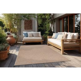 Kayoom Teppich &raquo;Tribal 125&laquo; rechteckig 6 mm H&ouml;he Kurzflor, In- und Outdoor geeignet beige Polypropylen B : 120cm 1 Stk., 6mm, L: 170cm