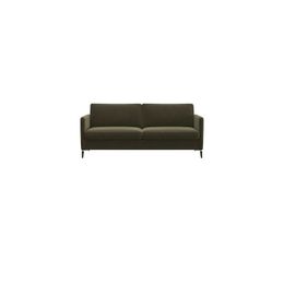 FLEXLUX 2,5-Sitzer &raquo;Fiore, super bequem durch hochwertigen Sitzaufbau mit Kaltschaum&laquo; schmale Armlehnen, F&uuml;&szlig;e Alu+schwarz gr&uuml;n 100% Polyester B/H/T: 