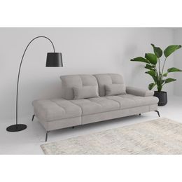 Sit & More sit&more Recamiere &raquo;Amica, inkl. Sitztiefenverstellung und Armteilverstellung&laquo; wahlweise mit Kopfteilverstellung und Stauraum silber 90% Polyester, 10