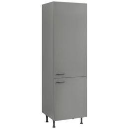 Optifit Hochschrank &raquo;Elga&laquo; mit Soft-Close-Funktion, h&ouml;henverstellbaren F&uuml;&szlig;en, Breite 60 cm grau Holzwerkstoff basaltgrau, B/H/T: 60cm x 211,8cm x 