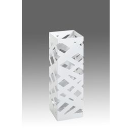 Schirmst&auml;nder HAKU, B:16cm H:49cm T:16cm, wei&szlig;, Metall, Regenschirmst&auml;nder