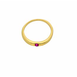 Adelia&acute;s ADELIA ́S Damen Kette ohne Anh&auml;nger "Damen 333 Gold Anh&auml;nger Taufring mit Rubin &Oslash; 10,1 mm", Gold, rot, Gold, Halsketten, Schmuckset - Set mit 