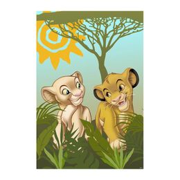 Komar Bild &raquo;Lion King Urembo Meadows&laquo; Disney 1 Stk. tlg. Wandbild zur Dekoration im Kinderzimmer - ohne Rahmen bunt Holz, Papier B/H/T: 50cm x 70cm, Disney,
